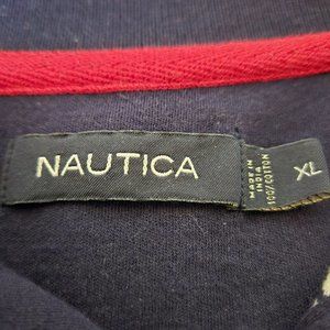 Nautica | Shirts | Mens Nautica Navy Blue Polo Shirt With White Stripes ...